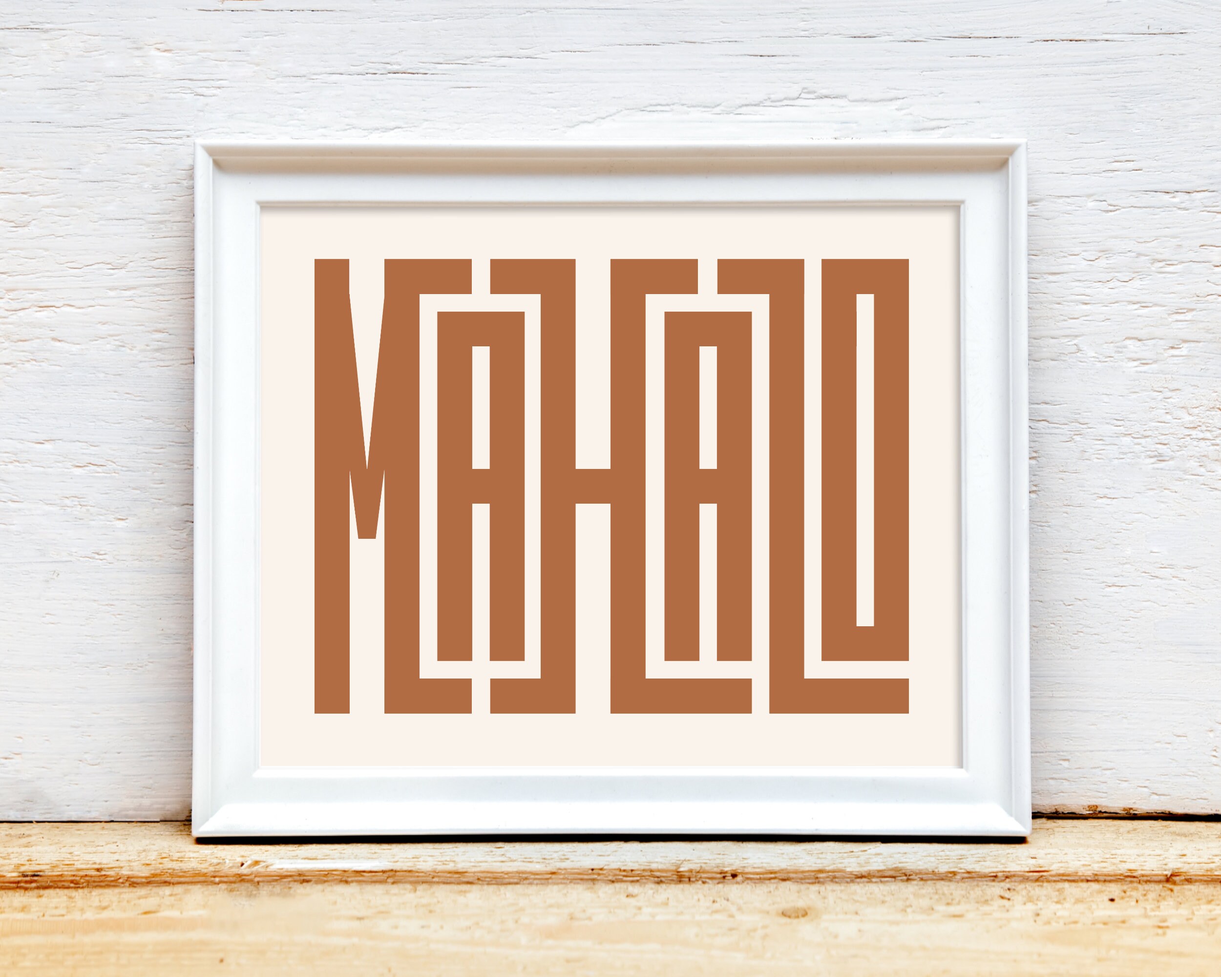 Mahalo Wall Art - Hawaii Art Print, Mahalo Typography Poster - Modern ...