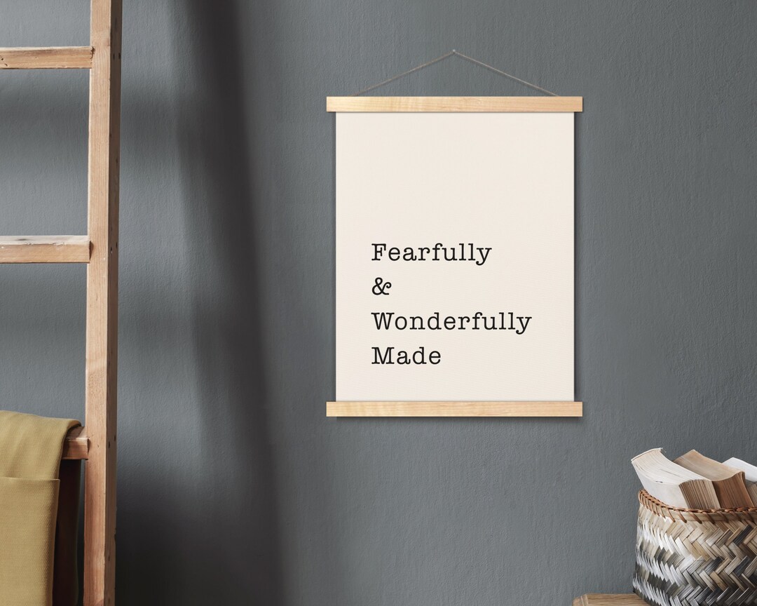 Fearfully and Wonderfully Made - Psalm 139:14 Hanging Canvas - Bible ...