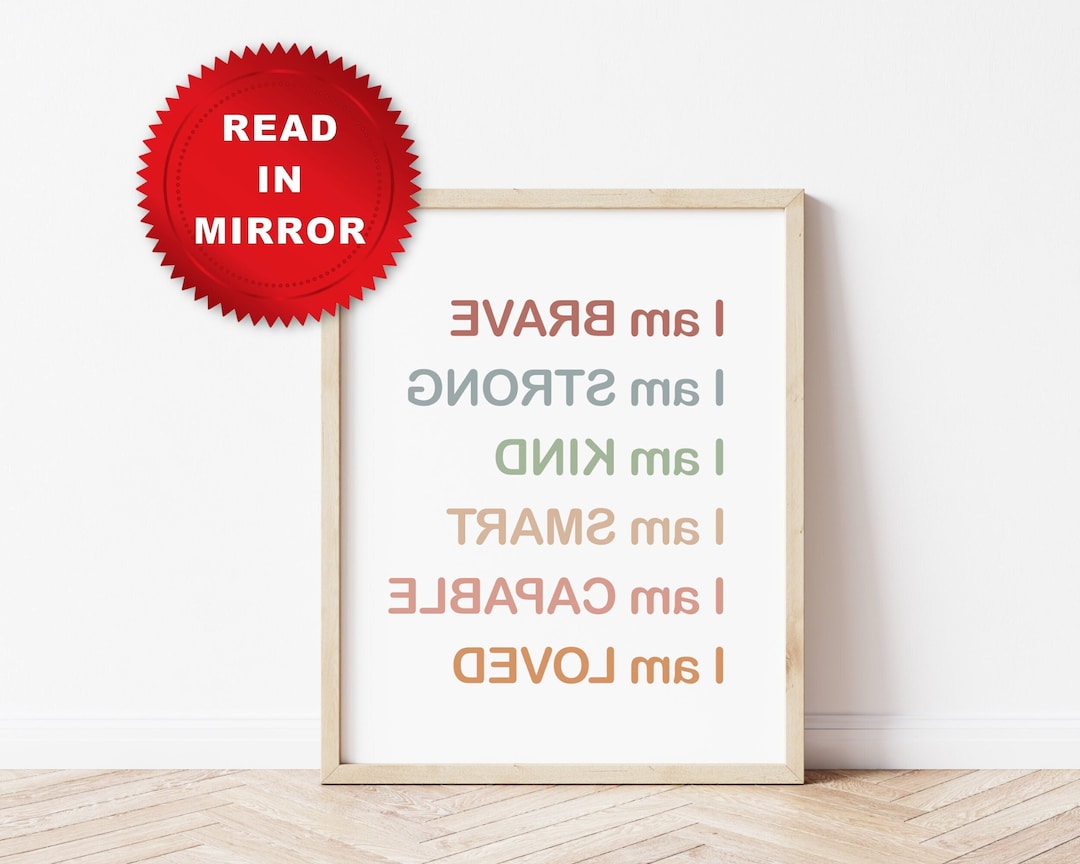 Positive Quotes - READABLE IN MIRROR, Positive Affirmation, Reversed ...