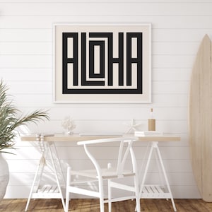 Aloha Wall Art - Hawaii Art Print, Aloha Typography Poster - Coastal ...