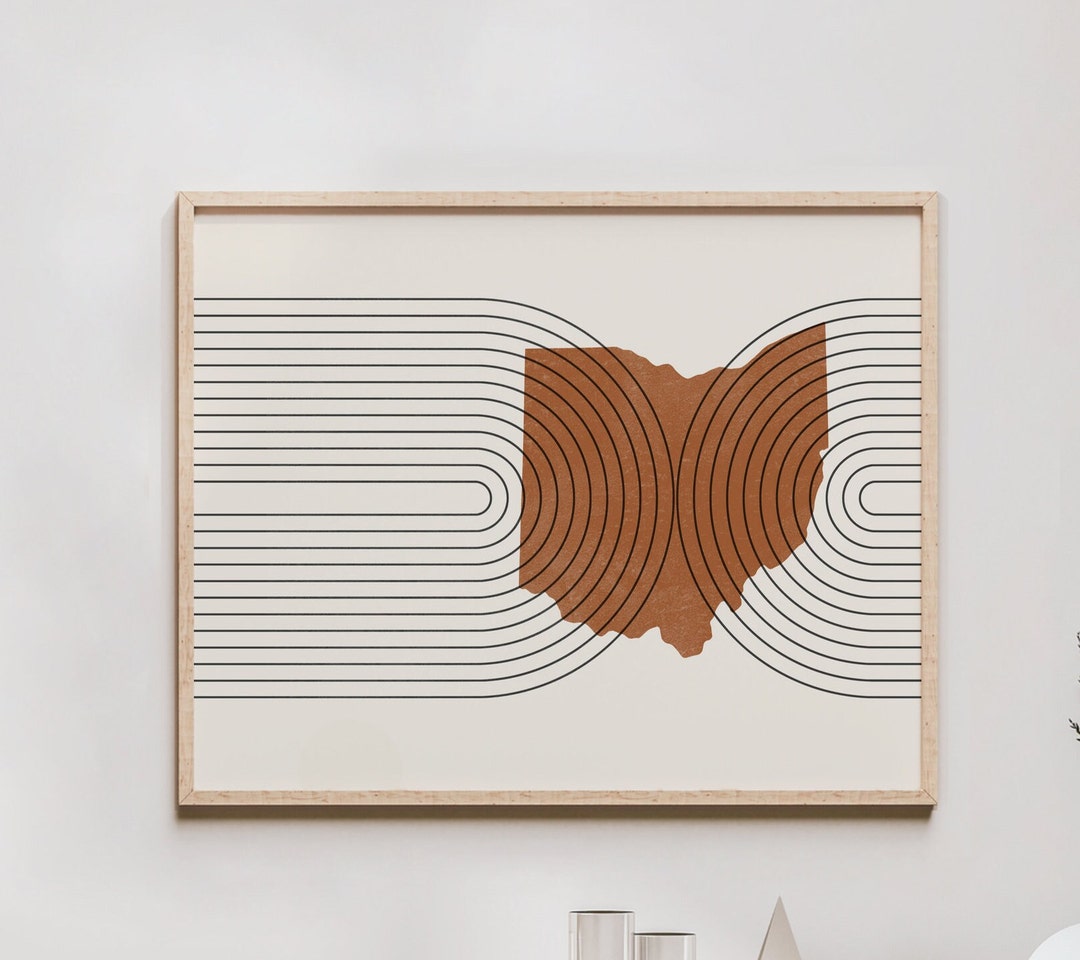 Boho Decor - Ohio Mid Century Wall Art, Minimalist Art and Abstract ...