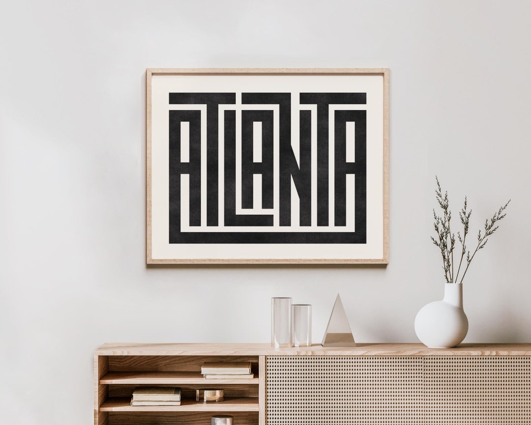Atlanta Art - Atlanta Typography Design, Atlanta Georgia Wall Art ...
