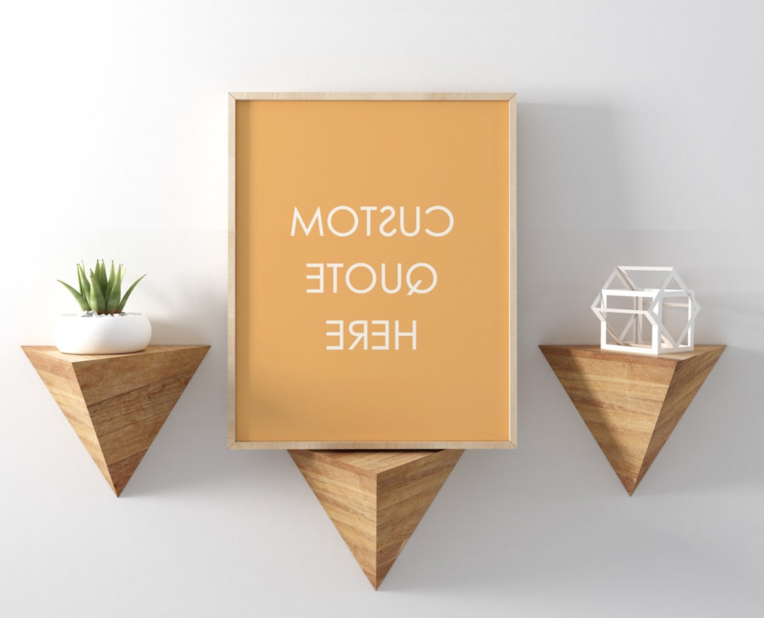 Custom Reflection Print - Personalize Your Own Message - Unique Gift ...