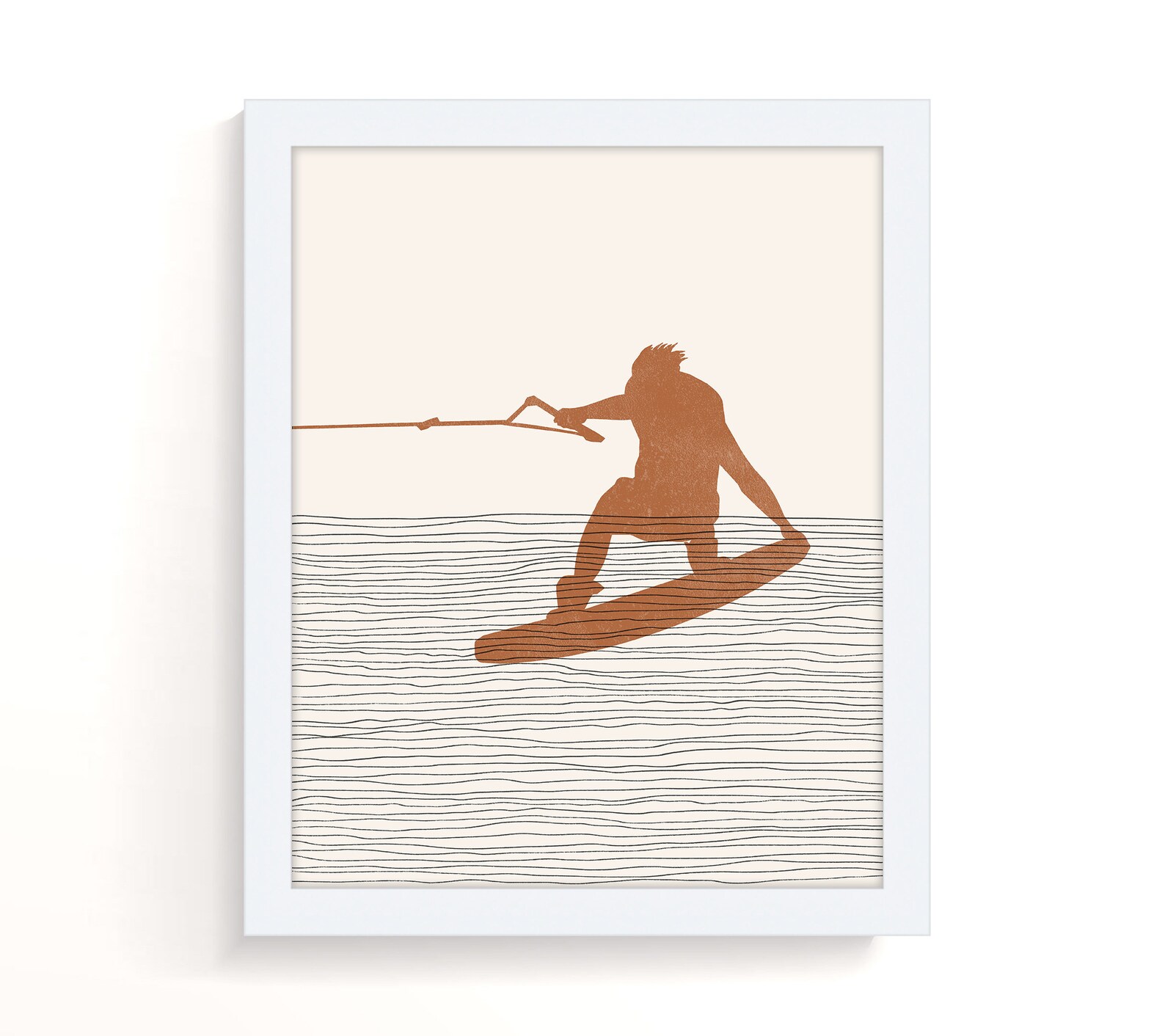 Boho Wakeboarder Print - Wakeboarder Wall Art / Decor, Minimalist ...