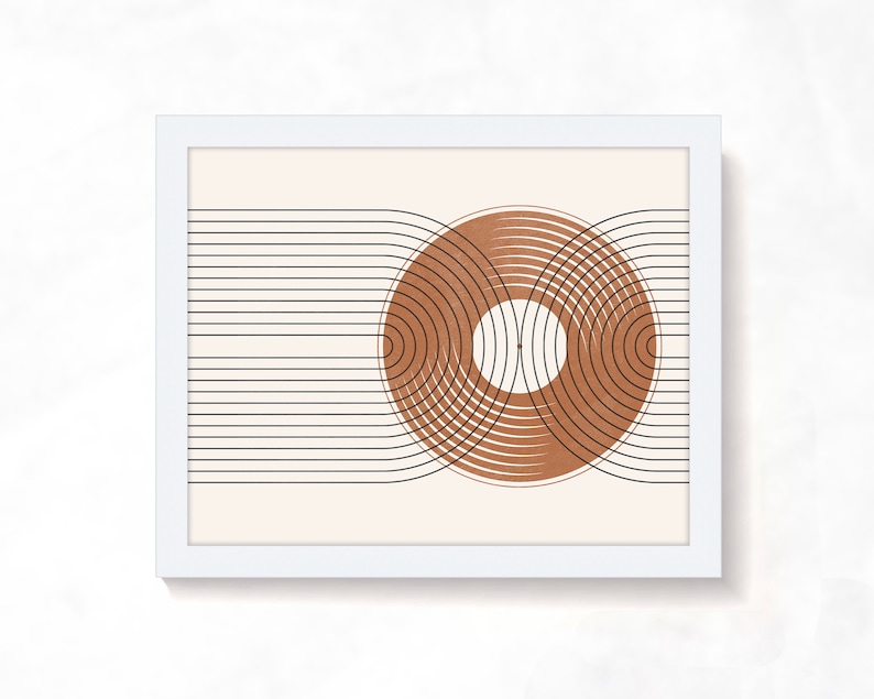 Vinyl Print - Mid Century Modern Vinyl Design, Vinyl Poster Wall Art - Etsy