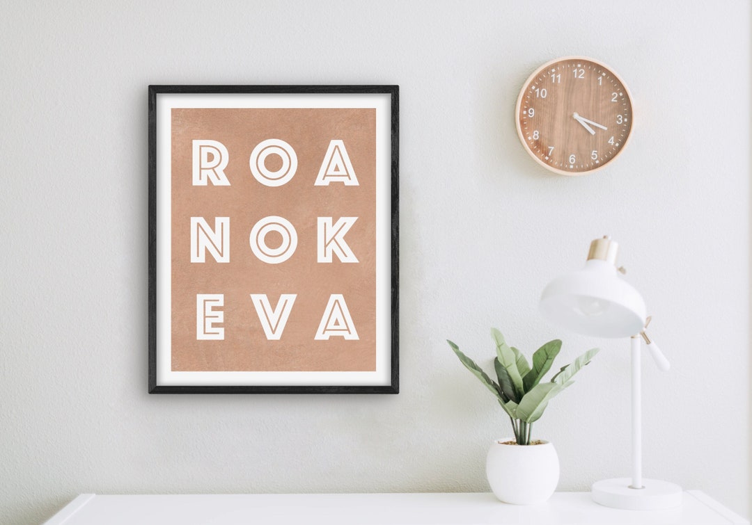 Roanoke Virginia Art - Roanoke Art Print, Virginia Gift Idea, City of ...