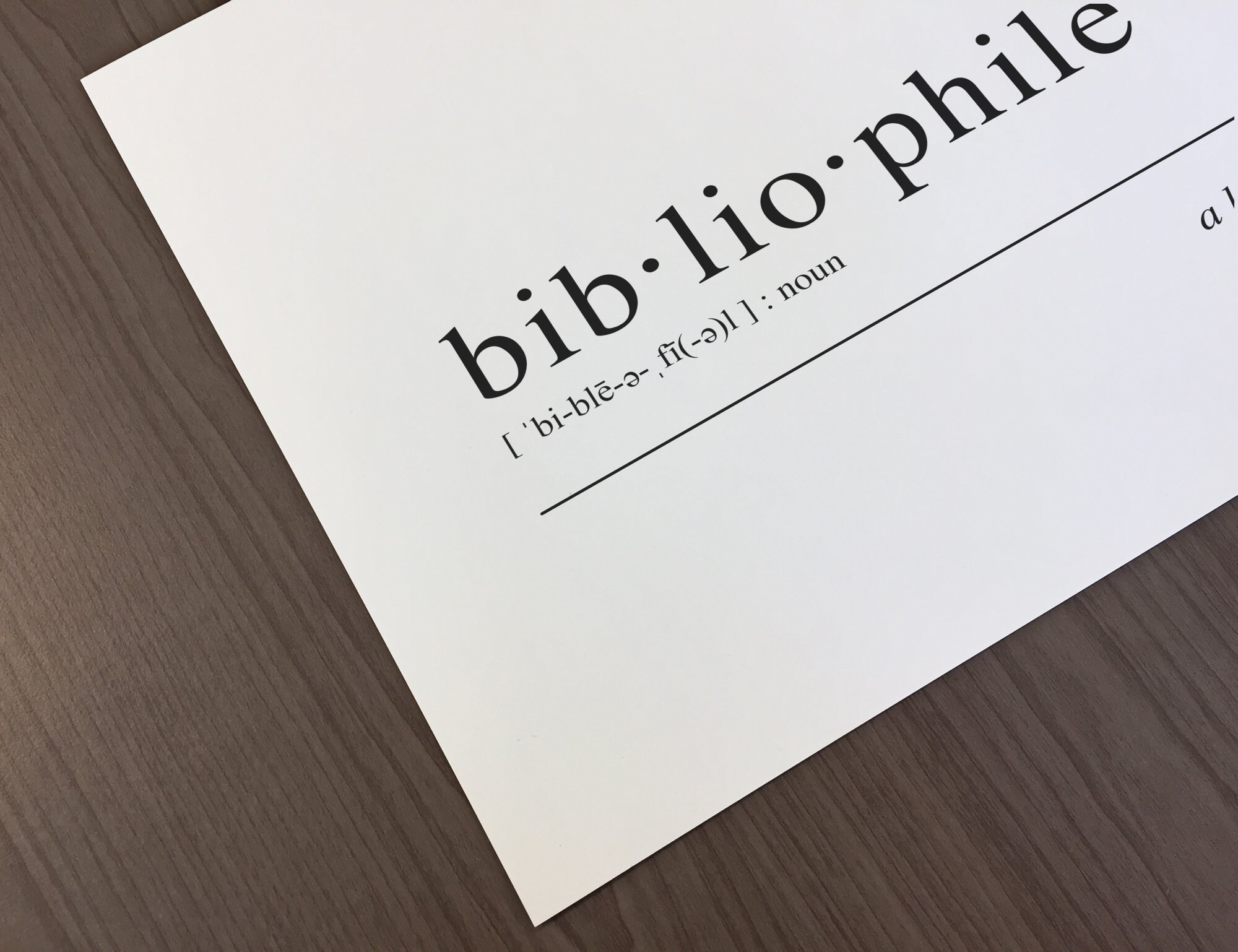 Book Lover Bibliophile Gift Idea Dictionary Definition - Etsy