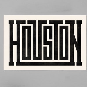 Houston Print - Houston Typography Design, Houston Texas Wall Art ...