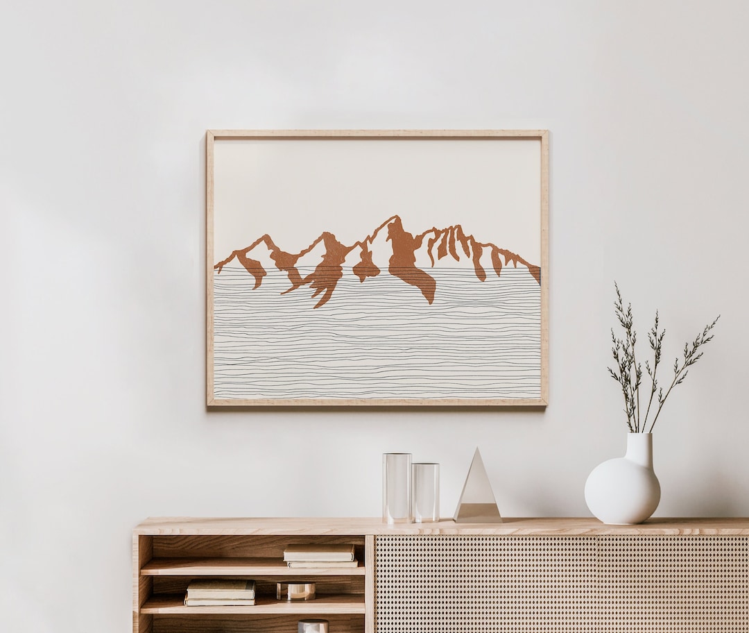Boho Tetons / Teton Range Art Print - Rocky Mountains, Wyoming - Tetons ...