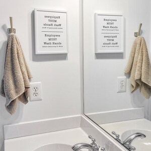 Reflection Art - "employees Must Wash Hands Before Returning to Work ...