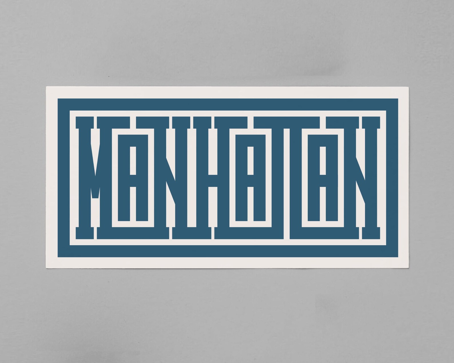 Manhattan Art - Manhattan Typography Design, Manhattan New York Wall ...