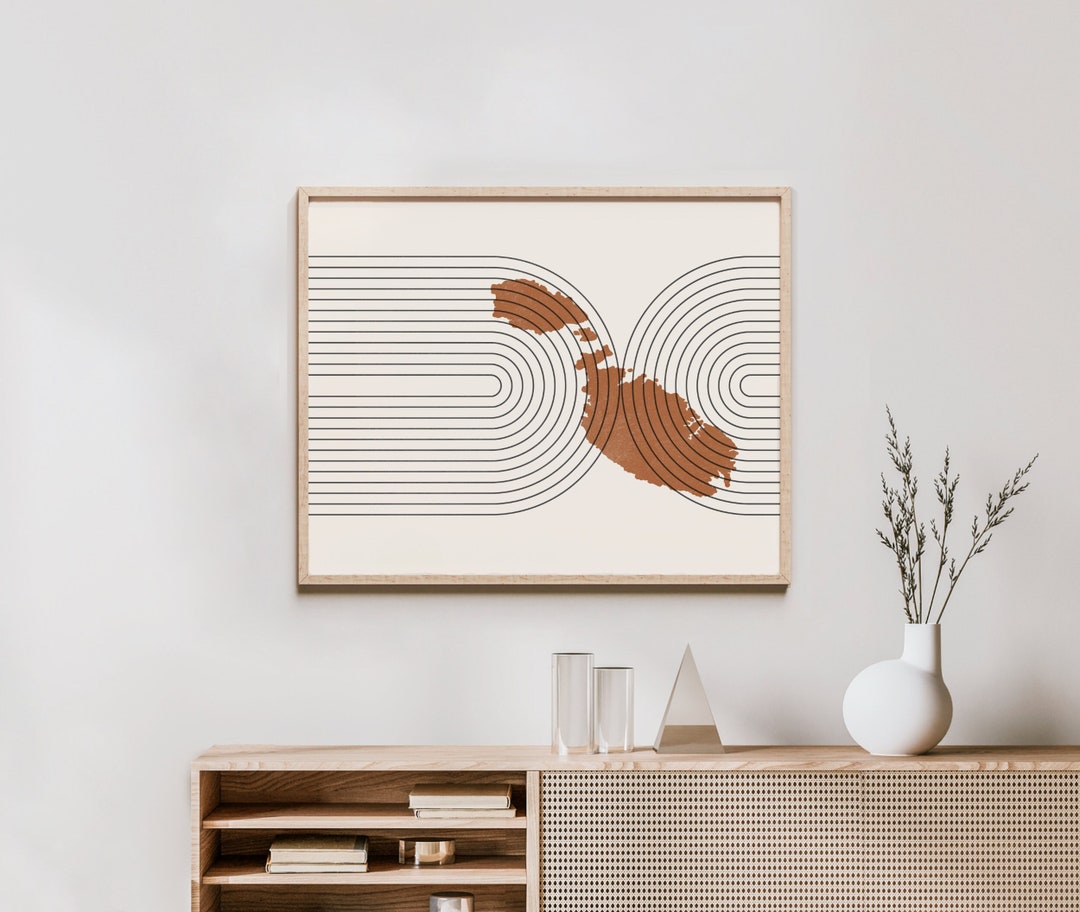 Malta Wall Art - Mid Century Malta Map, Retro Malta Wall Decor / Poster ...