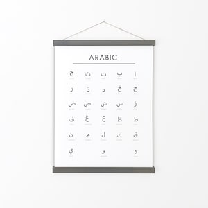Arabic Alphabet Poster - Arabic Letter Chart, Hanging Canvas Classroom ...
