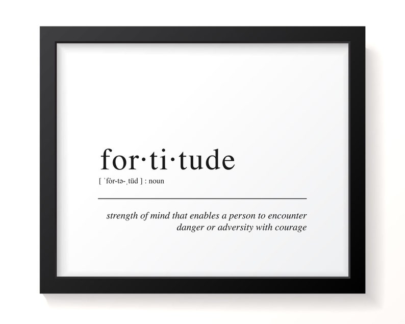 Fortitude Dictionary Print Encouraging and Inspirational - Etsy Ireland