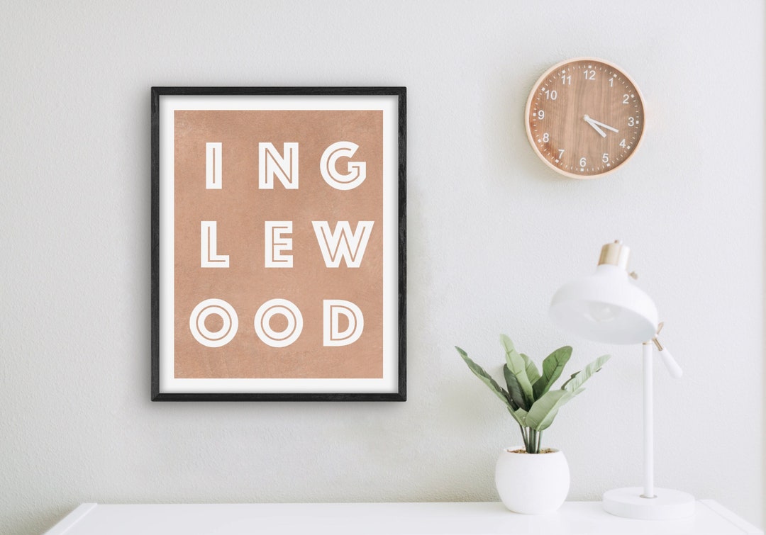 Inglewood California Art - Inglewood Art Print, California Gift Idea ...