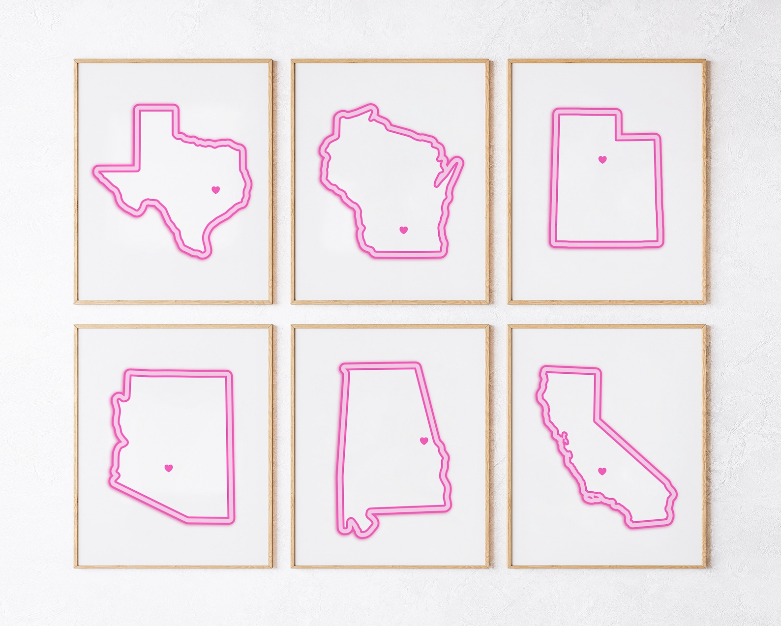 Preppy Wall Art - Custom State / College Town Poster, Preppy Room Decor ...