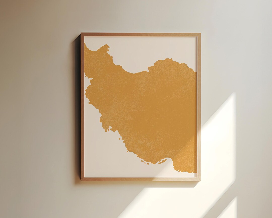 Maximalist Wall Art Map of Iran - Custom Location Print - Maximalist ...