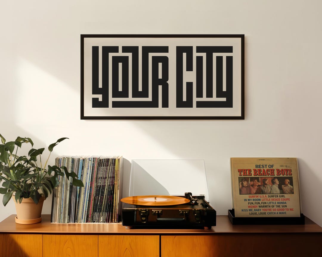 Custom City Wall Art - YOUR CITY NAME - Personalized City Prints ...