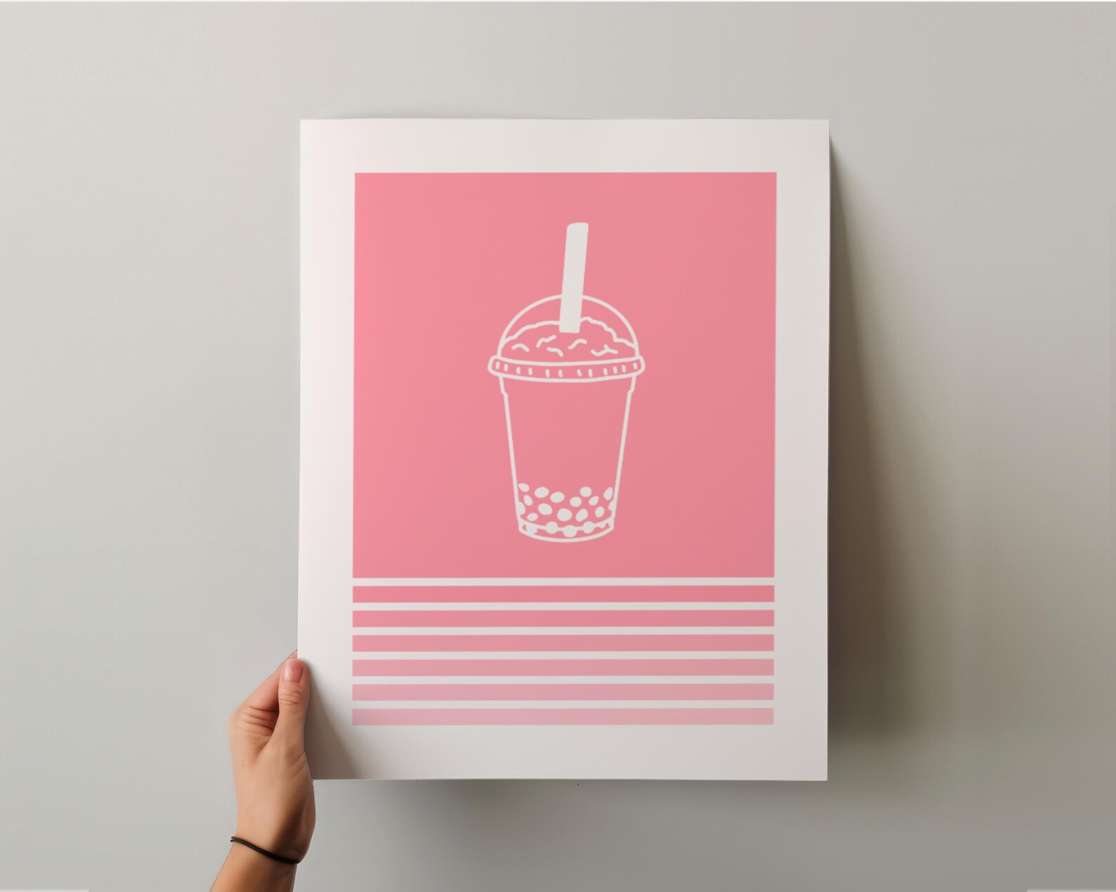 Bubble Tea Art Bubble Tea Print, Retro Colored Bubble Tea Poster, Boba ...