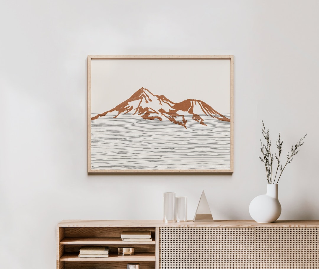 Boho Mount Shasta Art Print - Cascade Range , California - Mount Shasta ...