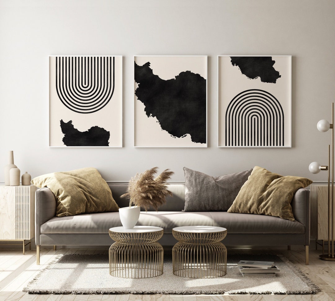 Iran Mid Century Modern Wall Art - Minimalist Iran Art and Wall Decor ...