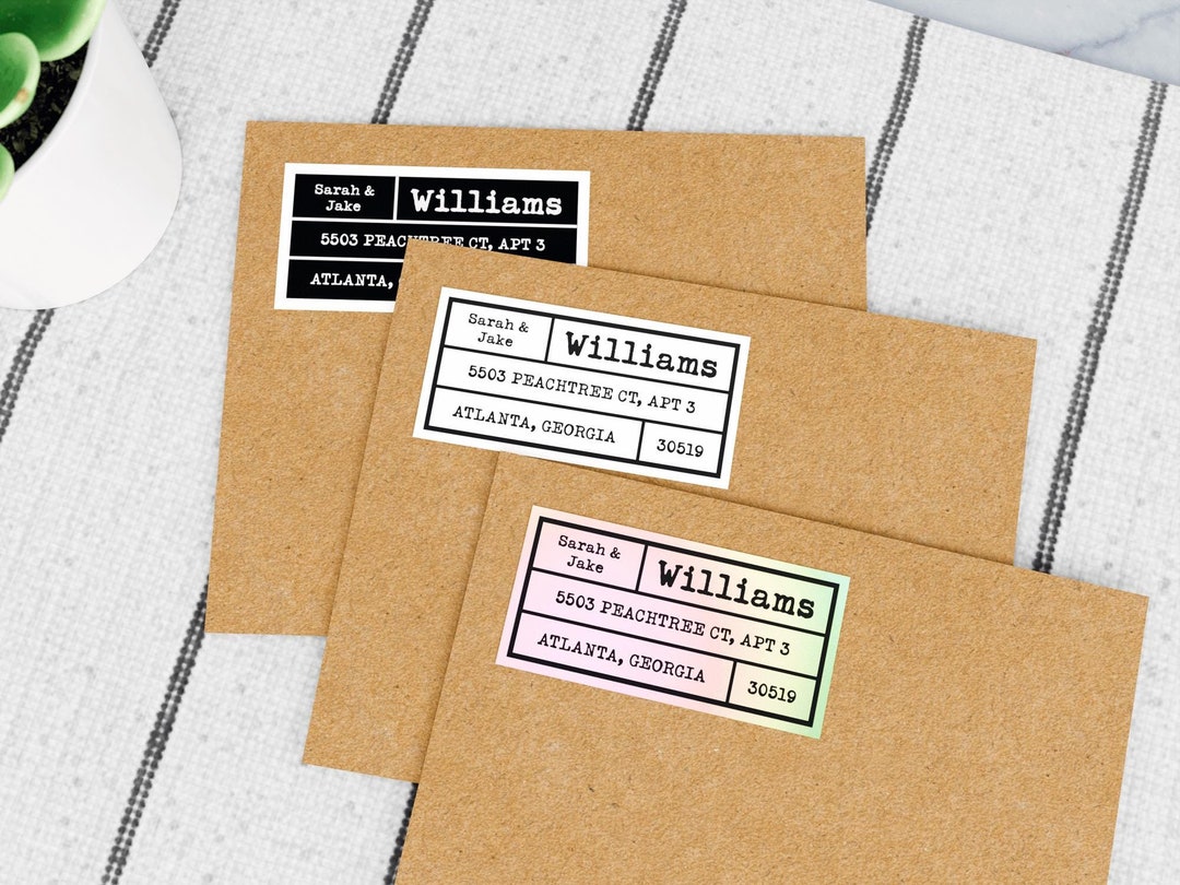 Return Address Labels [typewriter] - Pack of 30 Stickers • Custom ...