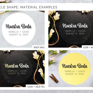 Nuestra Boda Sticker Labels: Personalized Wedding Stickers, Gold Foil ...