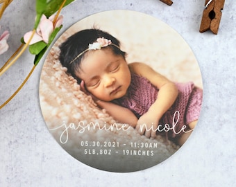 Birth Announcement Stickers - Etsy
