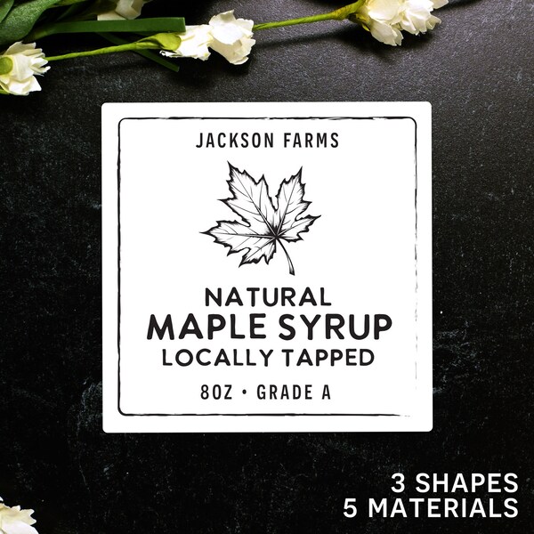 Maple Syrup Label - Etsy