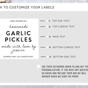 Personalized Pickle Labels: Custom Canning Jar Stickers - Etsy