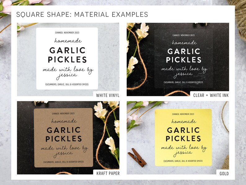 Personalized Pickle Labels: Custom Canning Jar Stickers - Etsy