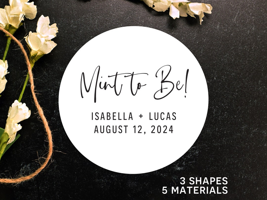 Mint to Be Sticker Labels Personalized Candy Mint, Circle, Square ...