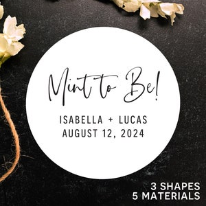 Mint to Be Sticker Labels Personalized Candy Mint, Circle, Square ...