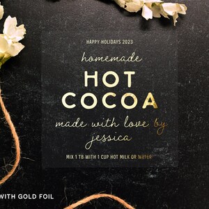 Personalized Hot Cocoa Sticker Labels, Custom Chocolate Bomb Mix ...