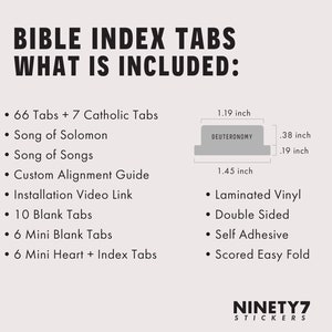Grey to Blue Bible Tabs - Standard & Catholic | Matte Laminated ...