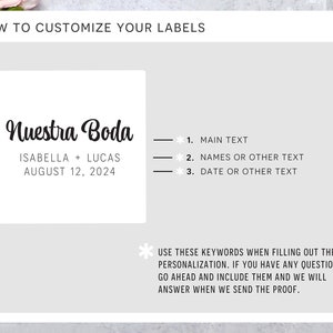 Nuestra Boda Sticker Labels: Personalized Wedding Stickers, Gold Foil ...