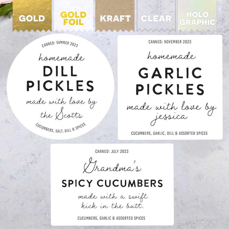 Pickle Labels - Etsy