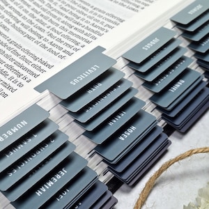 Titanium Blue Bible Tabs - Standard & Catholic | Minimalist Color Shift ...
