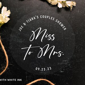 Miss to Mrs - Sticker Labels - Personalized Bridal Shower - Custom ...