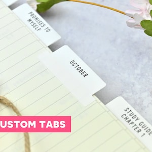 Custom Planner Tabs: 18 Double Sided, Minimalist Labels - Etsy