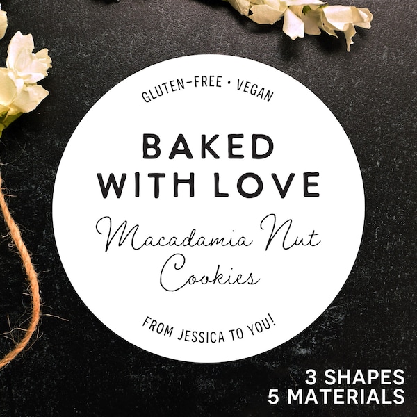 Baked With Love Sticker - Etsy