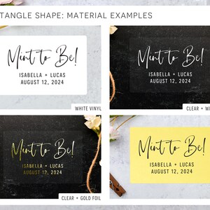 Mint to Be Sticker Labels Personalized Candy Mint, Circle, Square ...