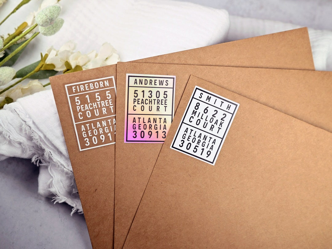Modern Block Return Address Labels: Personalized Mailing Stickers (pack ...