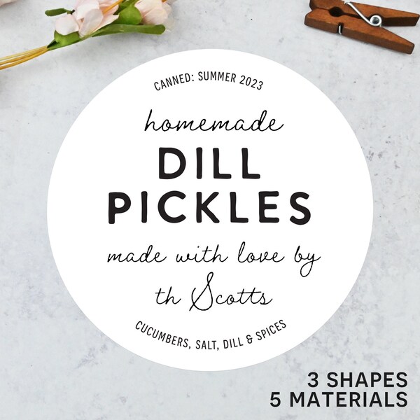 Pickle Labels - Etsy