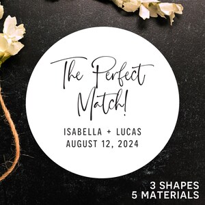 The Perfect Match Sticker Labels, Match Box - Personalized Custom for ...