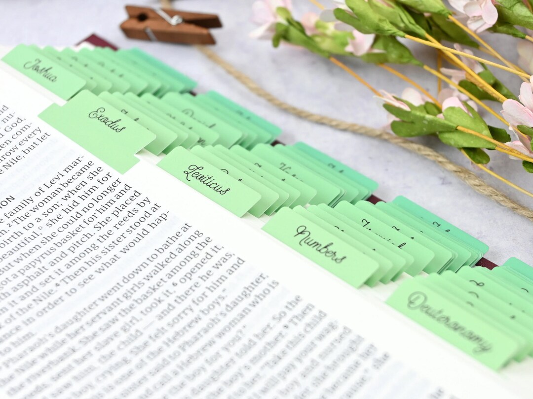 Green Color Shift Bible Tabs: Standard & Catholic, Self Adhesive - Etsy