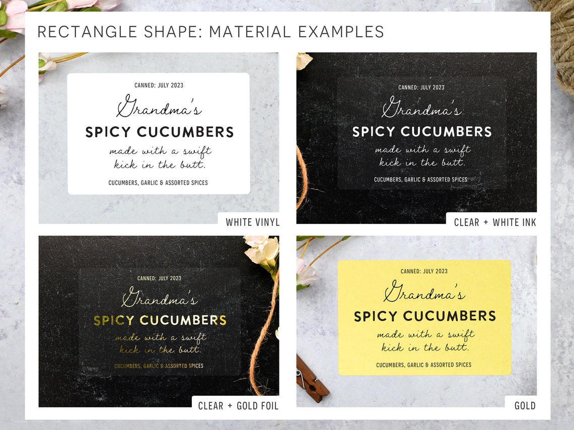 Personalized Pickle Labels: Custom Canning Jar Stickers - Etsy