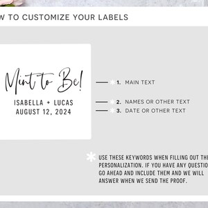 Mint to Be Sticker Labels Personalized Candy Mint, Circle, Square ...