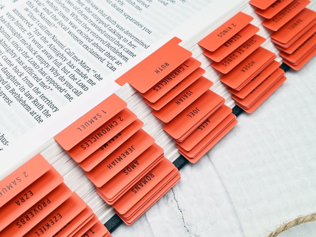 Burnt Orange Bible Tabs: Laminated Christian Study Gift - Etsy