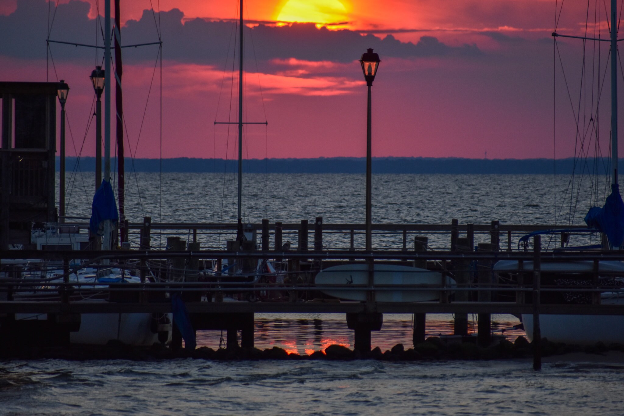 Sunset Over Fairhope Bay/fairhope Alabama/ Bay/ocean View - Etsy